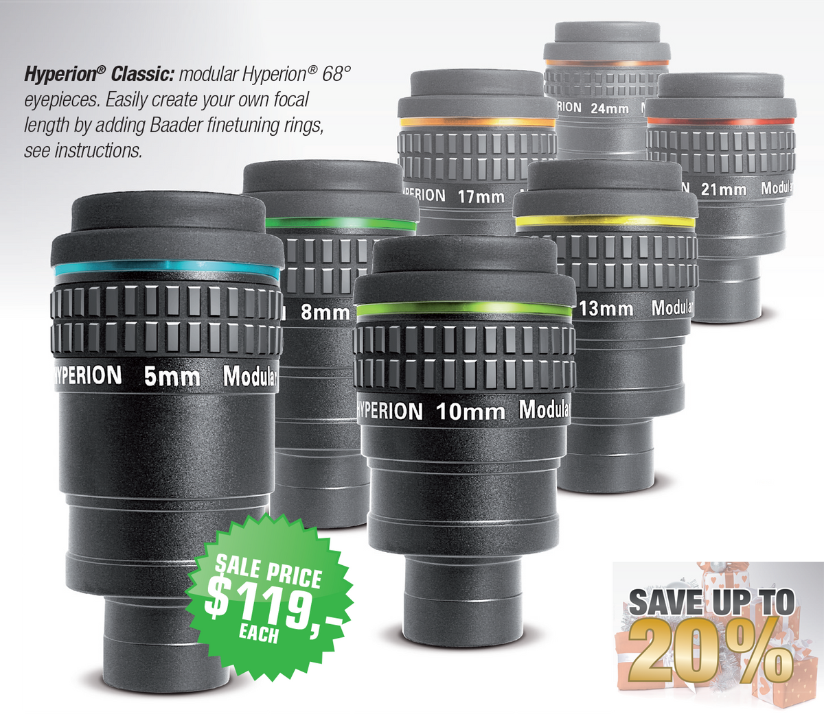 Save up to 20% on Baader Hyperion Eyepieces — Alpine Astronomical LLC