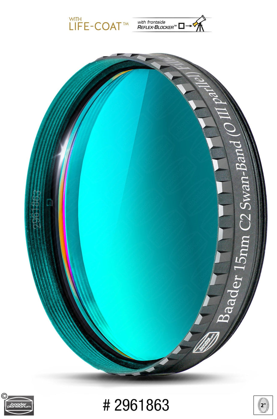 Baader C2 Swan-Band Filter (15nm)- OIII Parallel — Alpine Astronomical LLC